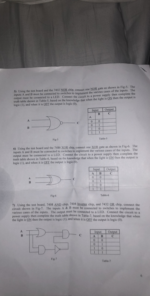 Solved 2) Using the test board and the 7432 OR chip, connect | Chegg.com