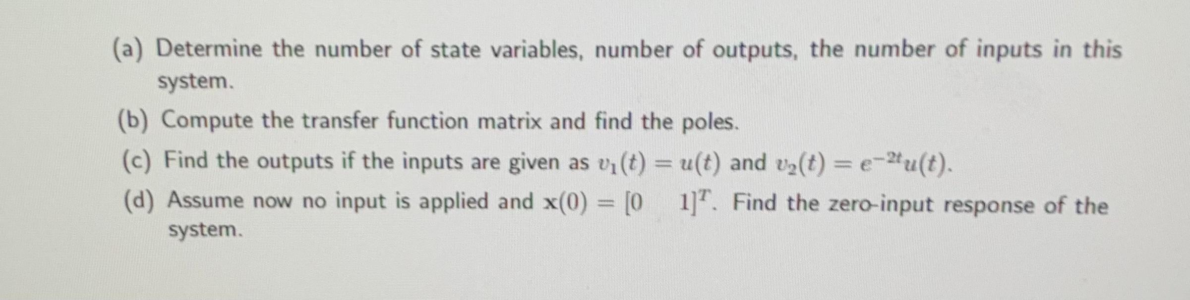 Solved 3. Consider a system with the following state | Chegg.com