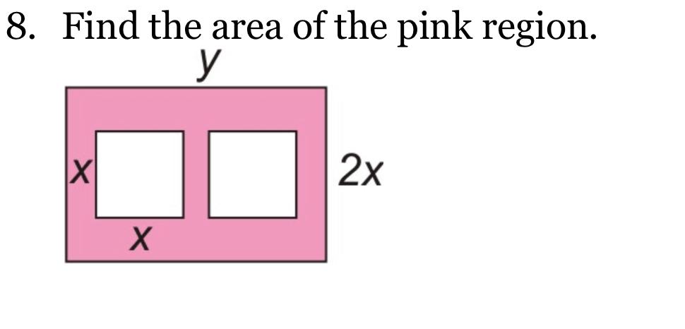 Solved 3. Find the area of the pink region. | Chegg.com