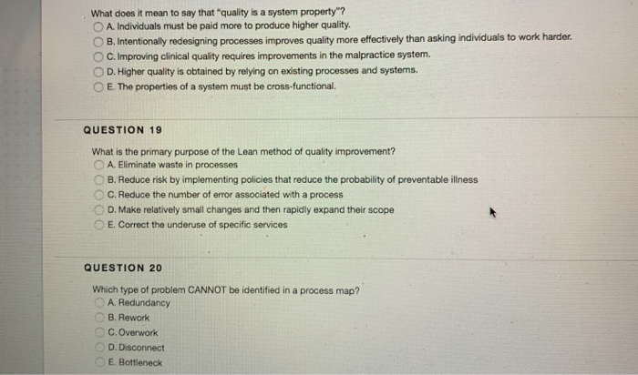 Solved QUESTION 6 performance standards The four components | Chegg.com