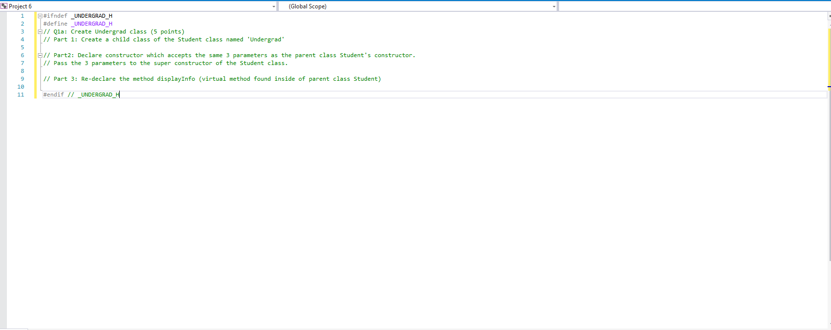 Solved C++ Q1: Create Undergrad and Grad subclasses of | Chegg.com