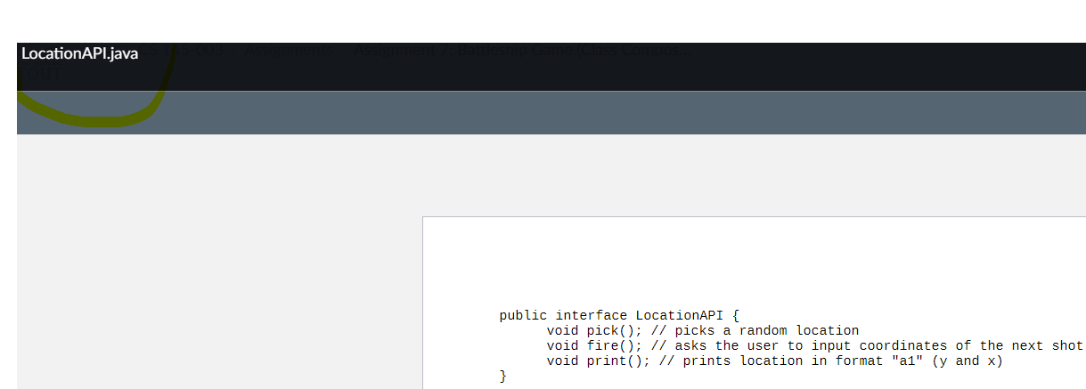 Solved Location API.java public interface LocationAPI { void | Chegg.com