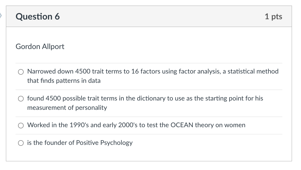 Solved Today, the Big Five trait theory is theory of | Chegg.com