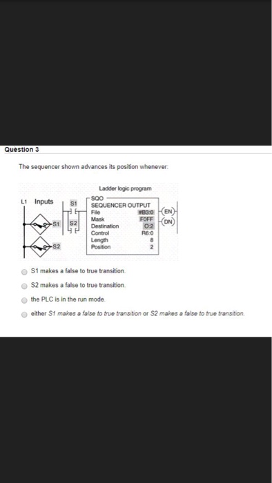 Solved Question 3 The sequencer shown advances its position | Chegg.com