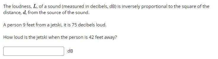 Solved The loudness, L, of a sound (measured in decibels, | Chegg.com