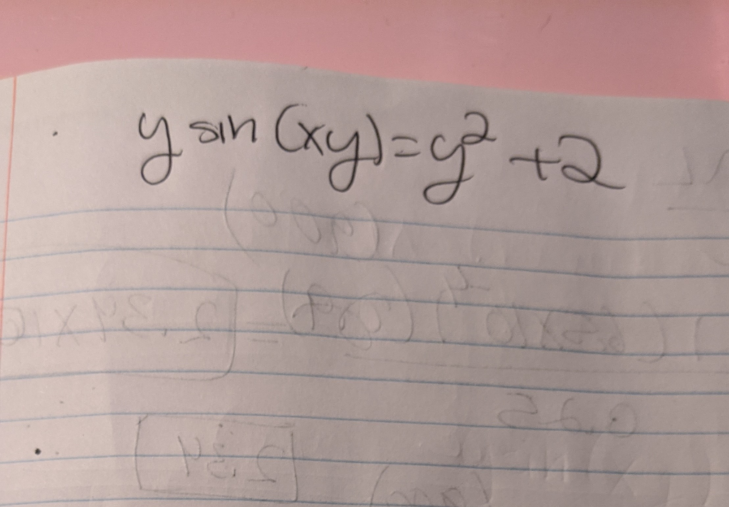 Solved y sin xyl=g ta | Chegg.com