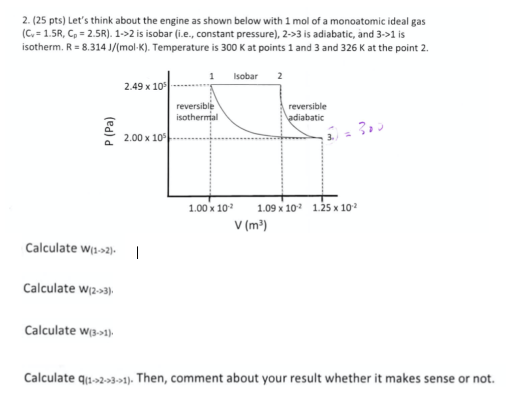 Solved 2. (25 pts) Let's think about the engine as shown | Chegg.com