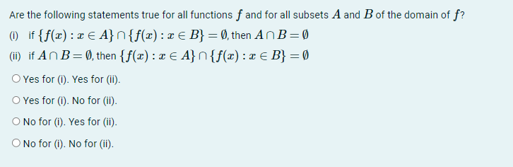 Solved Are the following statements true for all functions f | Chegg.com