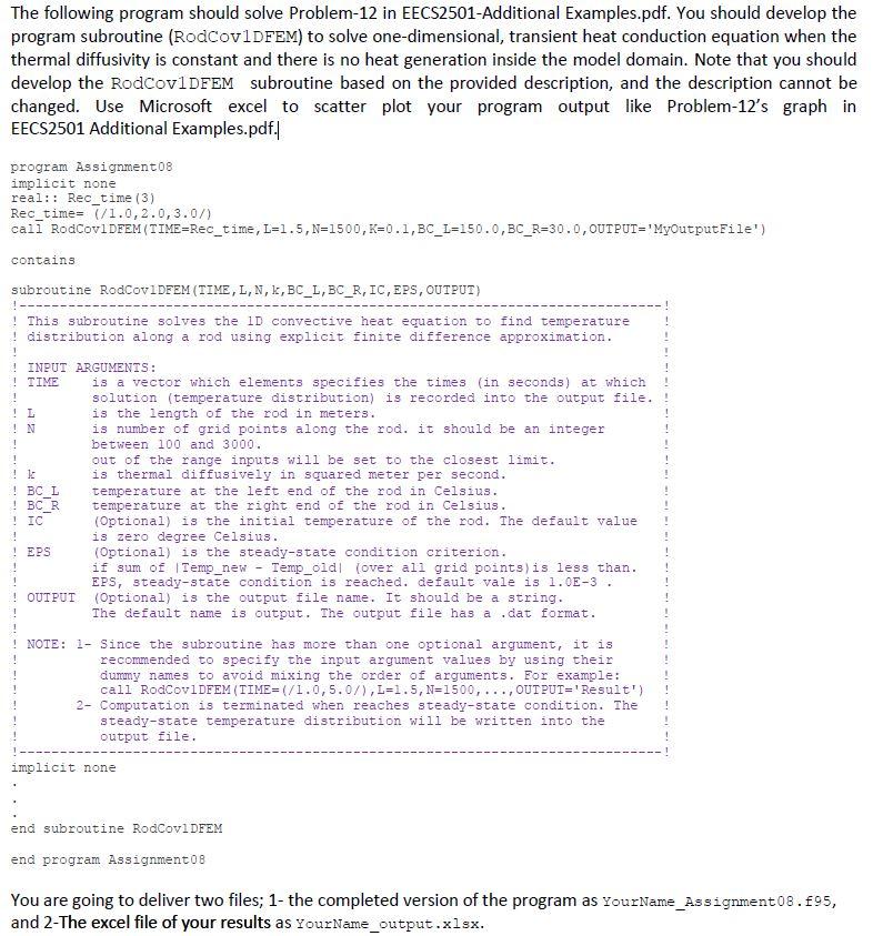 Solved The following program should solve problem-12 in | Chegg.com