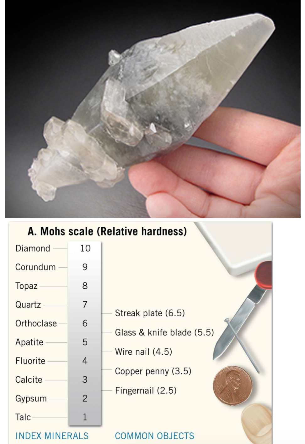 Solved A. Mohs scale (Relative hardness) Diamond 10 Corundum | Chegg.com