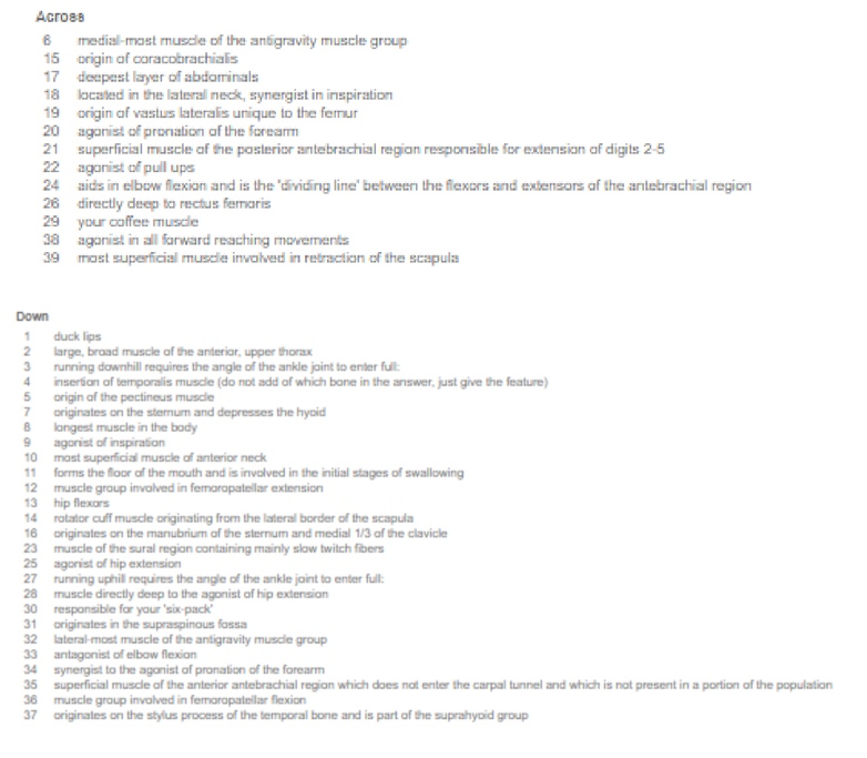 Across 6 medial-most muscle of the antigravity muscle | Chegg.com