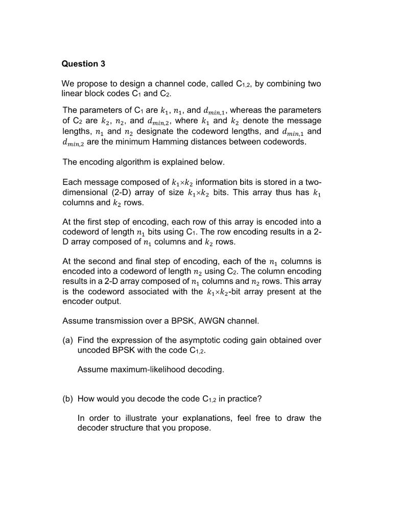1-Find the expression of the asymptotic coding gain | Chegg.com