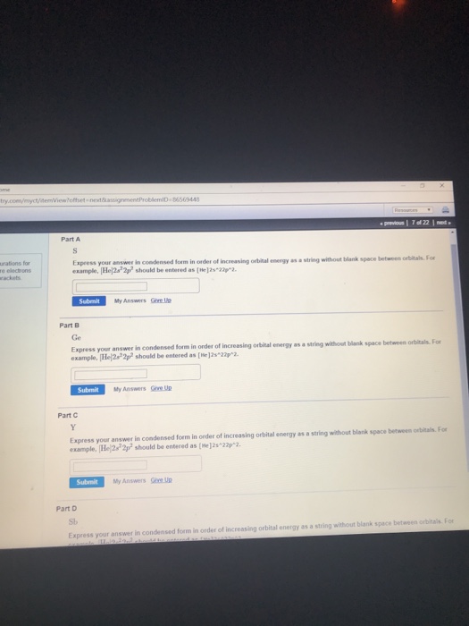 Solved Use The Periodic Table To Write Electron