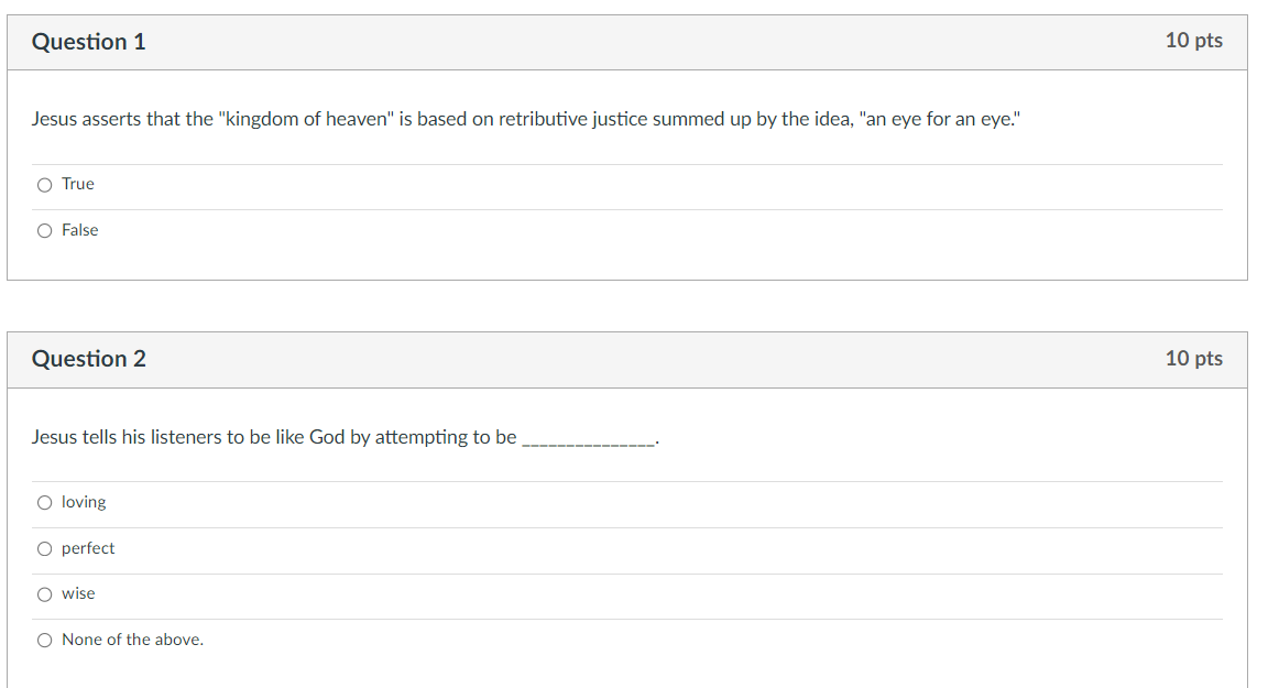 Jesus asserts that the "kingdom of heaven" is based | Chegg.com
