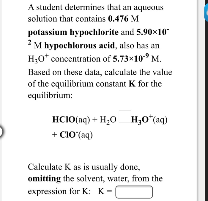 Solved A student determines that an aqueous solution that | Chegg.com