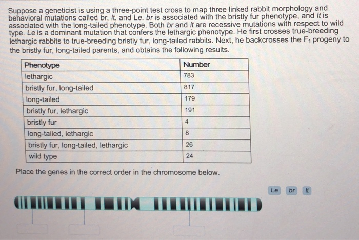 Solved Suppose a geneticist is using a three-point test | Chegg.com