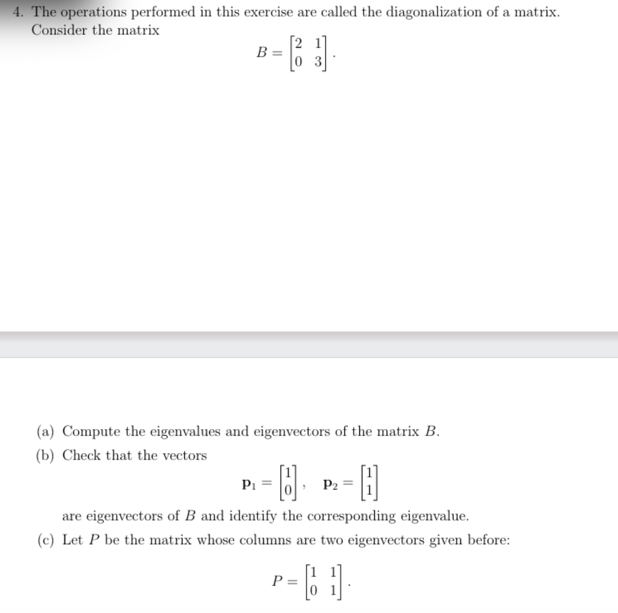 Solved The operations performed in this exercise are called | Chegg.com