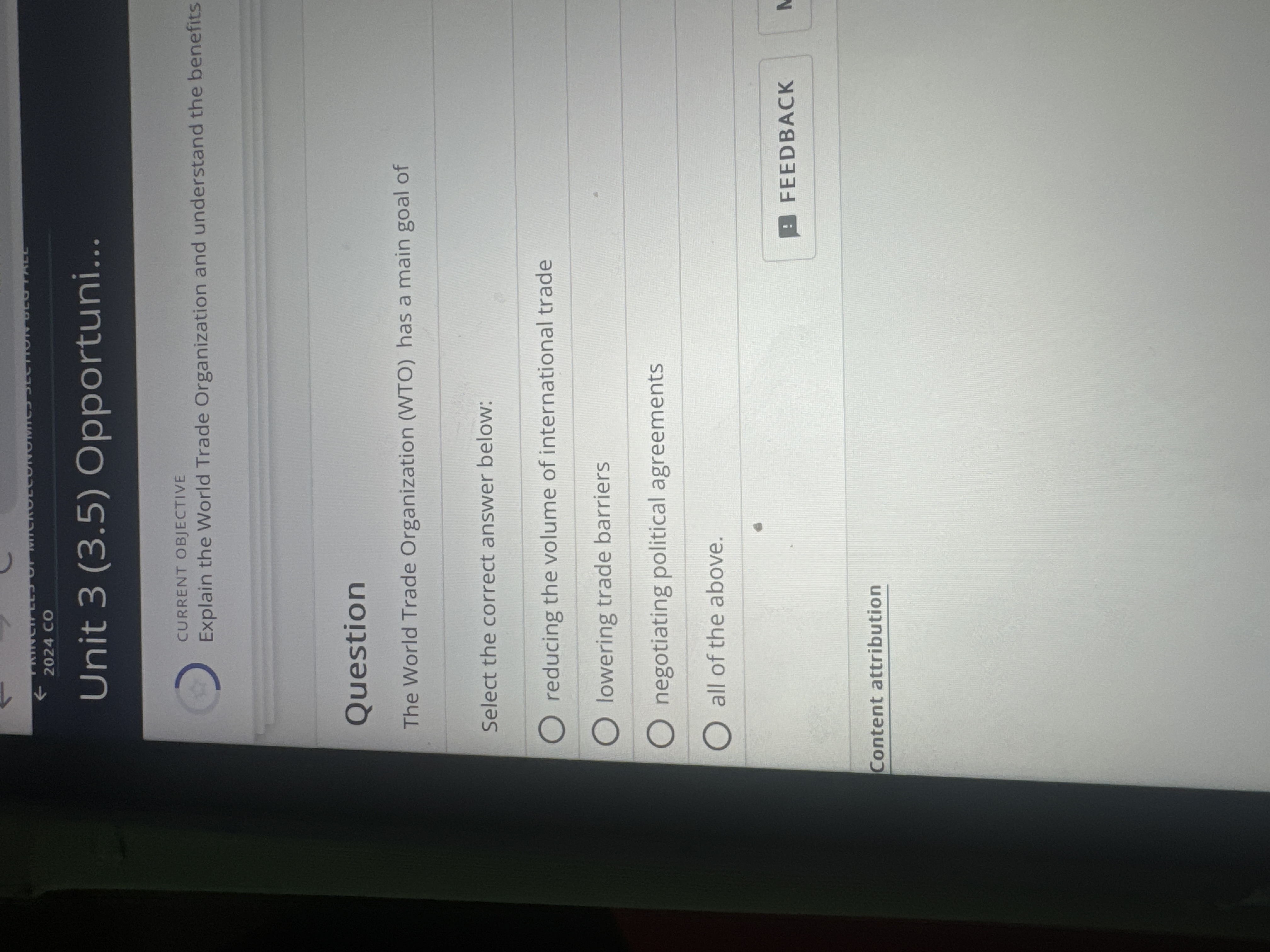 Solved Unit 3 (3.5) ﻿Opportuni...CURRENT OBJECTIVEExplain | Chegg.com