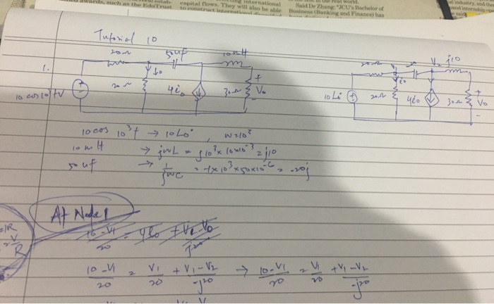 Solved Use nodal Analysis to find V0(t) Please | Chegg.com