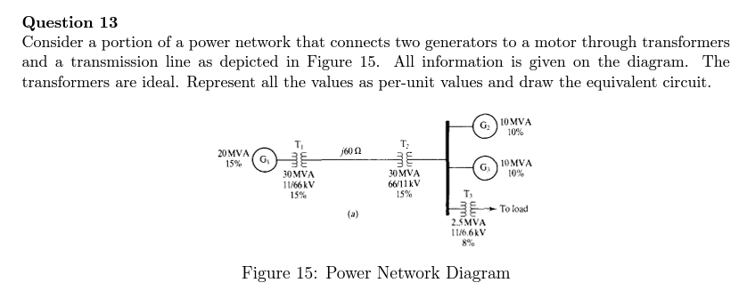 Solved Question 13Consider a portion of a power network that | Chegg.com