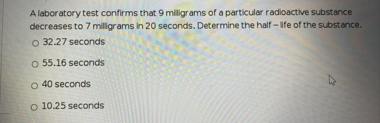 Solved A laboratory test confirms that 9 milligrams of a | Chegg.com
