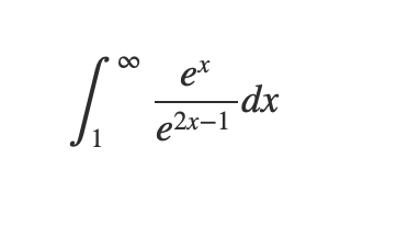 Solved et 1,9 -dx e2x-1 | Chegg.com