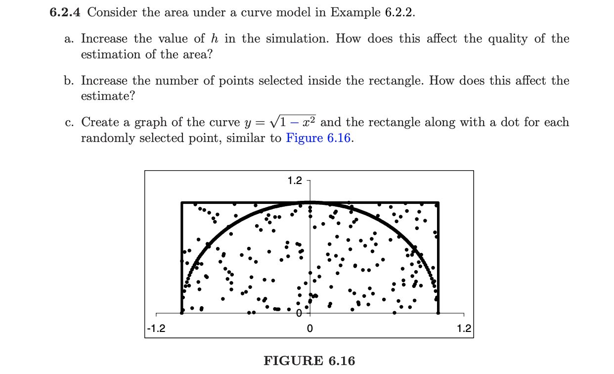 Solved 6.2.4 Consider the area under a curve model in | Chegg.com