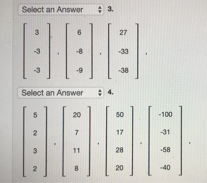 Solved (2 points) Use determinants to determine whether each | Chegg.com