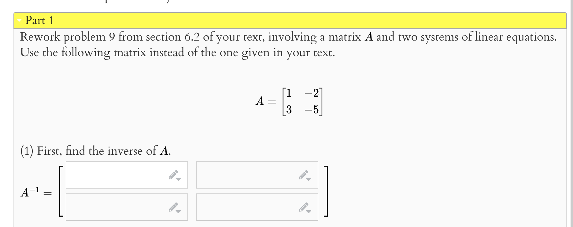 Solved Rework problem 9 from section 6.2 of your text, | Chegg.com