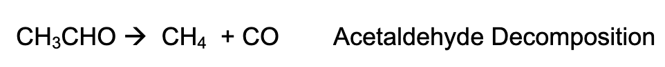 Solved 4. Pure acetaldehyde is fed to a reactor and | Chegg.com