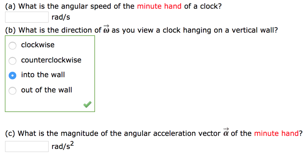 Solved (a) What is the angular speed of the minute hand of a | Chegg.com