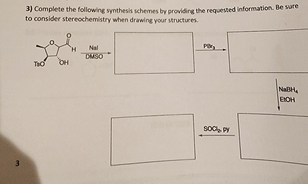 Solved 3) Complete the following synthesis schemes by | Chegg.com