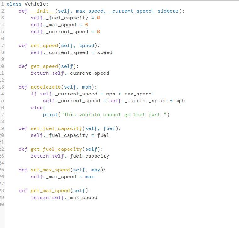 Solved I wrote the motorcyle.py file with mortorcycle class. | Chegg.com