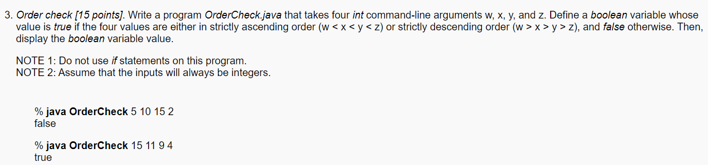 Solved Observe the following rules: DO NOT use if statements | Chegg.com