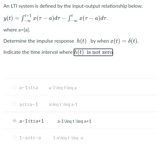 Solved An LTI system is defined by the input-output | Chegg.com