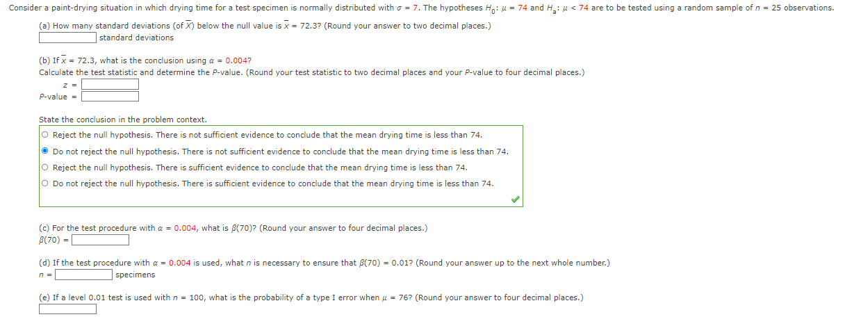 Solved (a) How many standard deviations (of Xˉ ) below the | Chegg.com