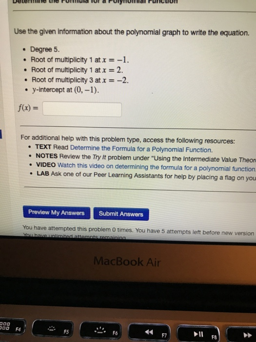 Solved Use the given information about the polynomial graph | Chegg.com