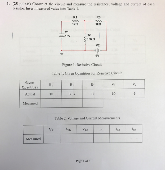Solved Construct the circuit and measure the resistance, | Chegg.com