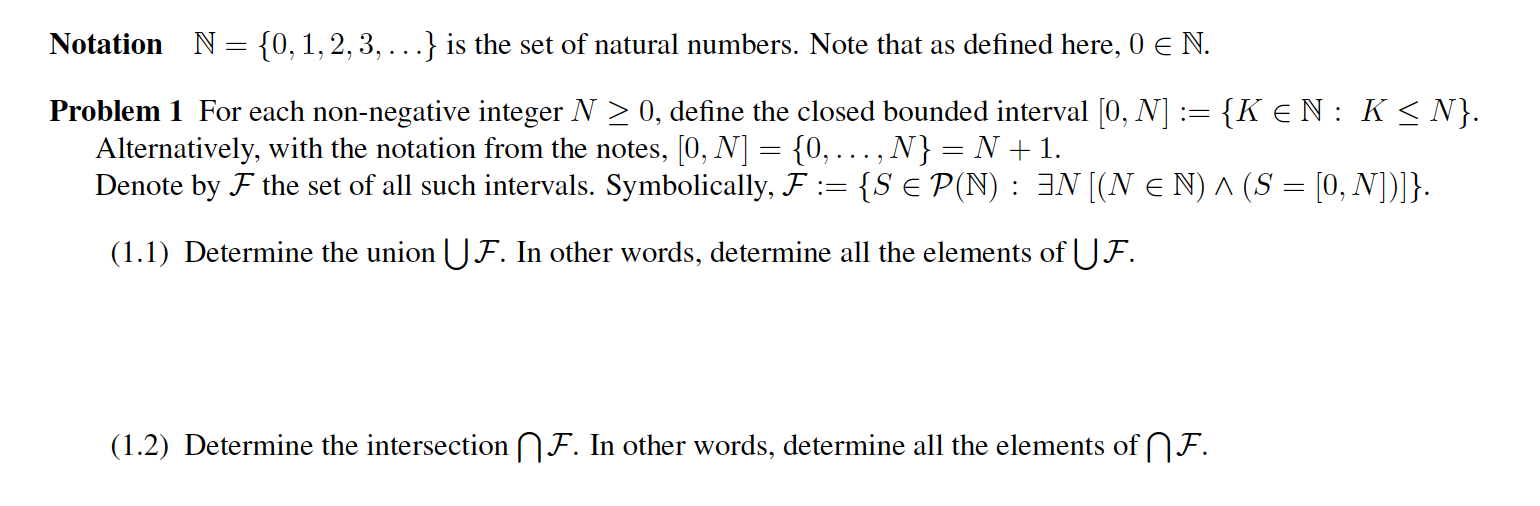 Solved Notation N= {0, 1, 2, 3, ...} is the set of natural | Chegg.com