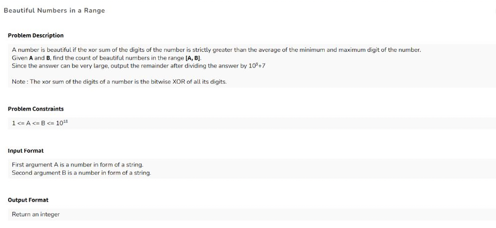 Solved Beautiful Numbers in a Range Problem Description A | Chegg.com