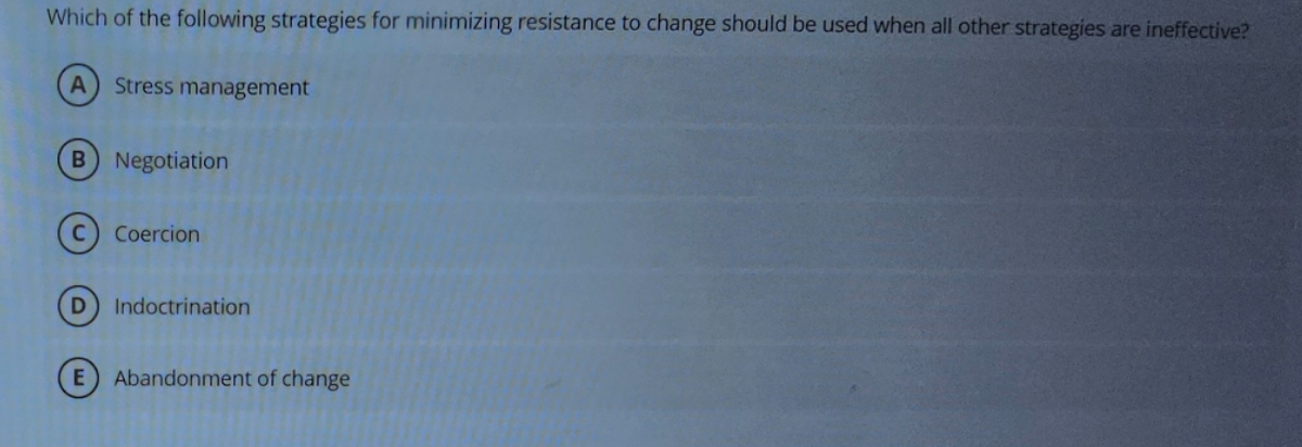 Solved Which of the following strategies for minimizing | Chegg.com