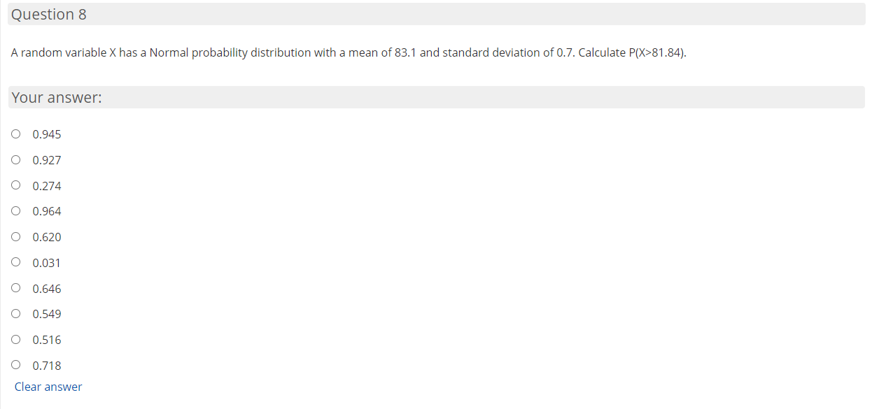 Solved A random variable X has a Normal probability | Chegg.com