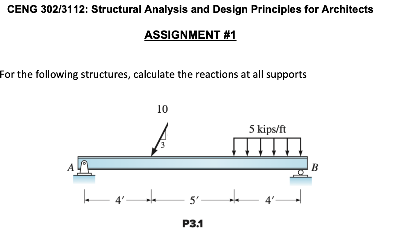 Solved CENG 302/3112: Structural Analysis and Design | Chegg.com