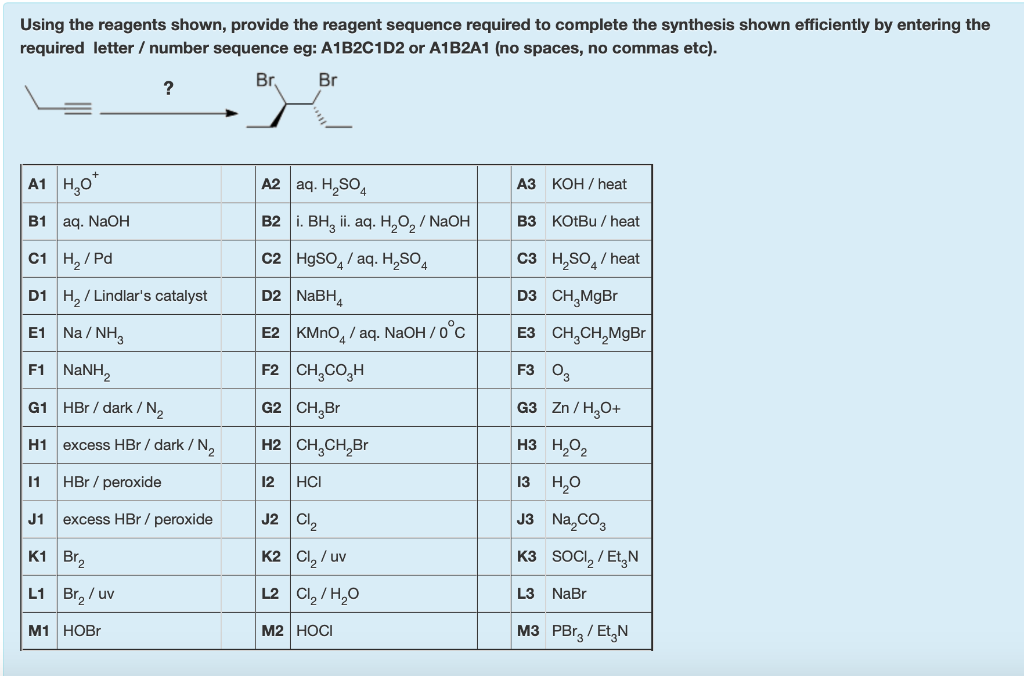 Solved Using the reagents shown, provide the reagent | Chegg.com