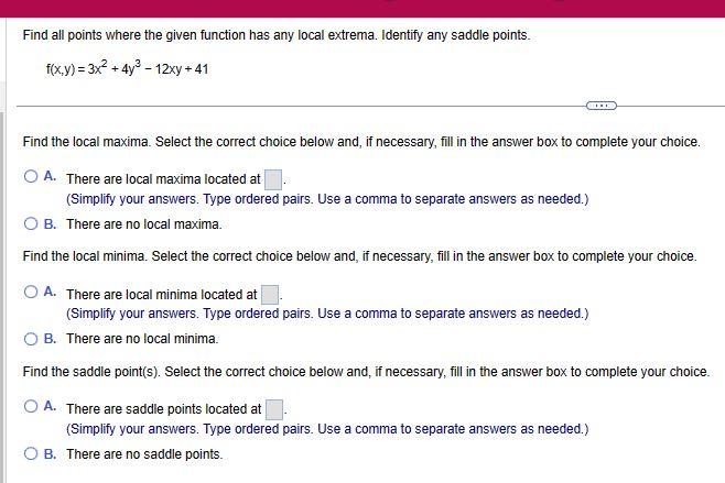 Solved Find all points where the given function has any | Chegg.com