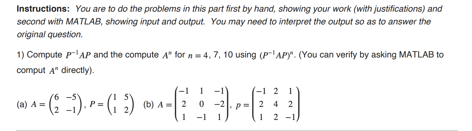 Solved Instructions: You are to do the problems in this part | Chegg.com