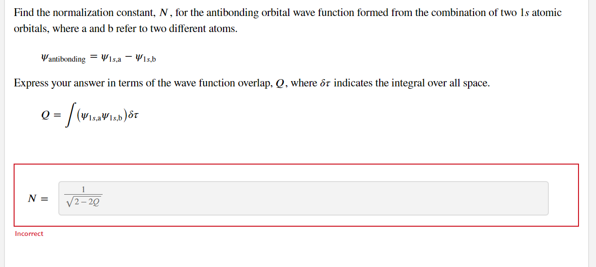 Solved Find the normalization constant, N, for the | Chegg.com