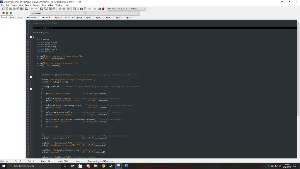 Solved Rewrite your program 3 to use functions as noted | Chegg.com
