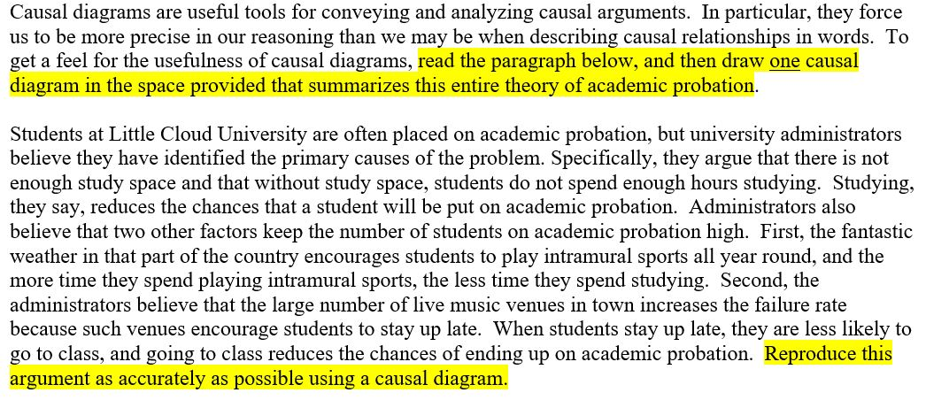 Causal diagrams are useful tools for conveying and | Chegg.com