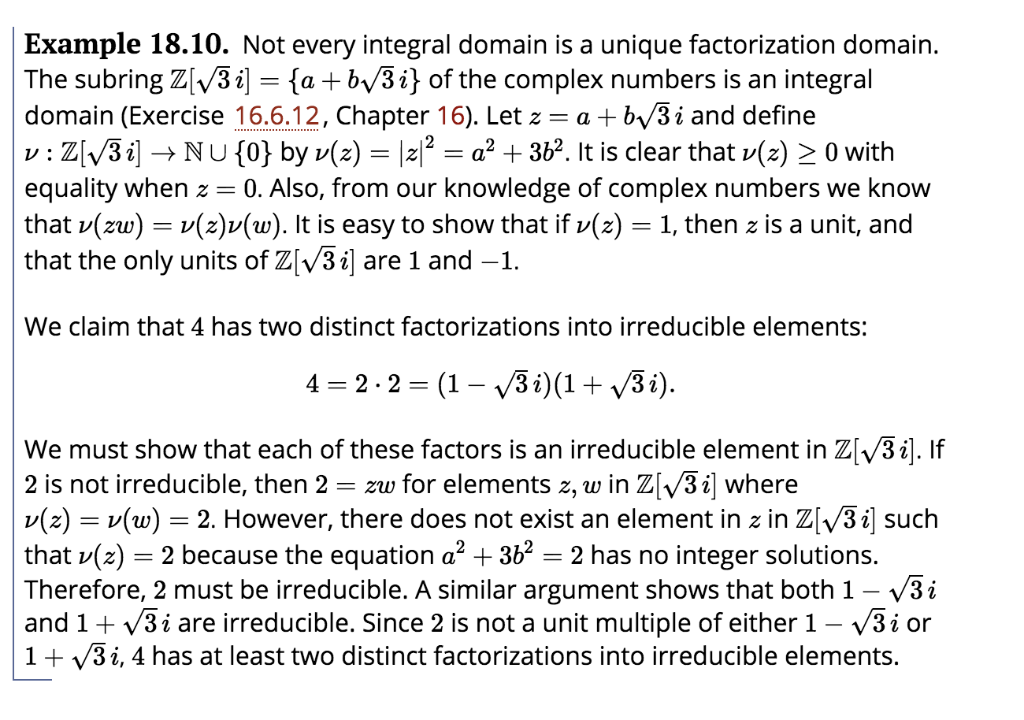 Solved 16. Show that Z[v5i] is not a unique factorization | Chegg.com